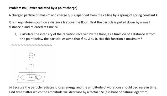 Solved Problem \#8 (Power radiated by a point charge) A | Chegg.com