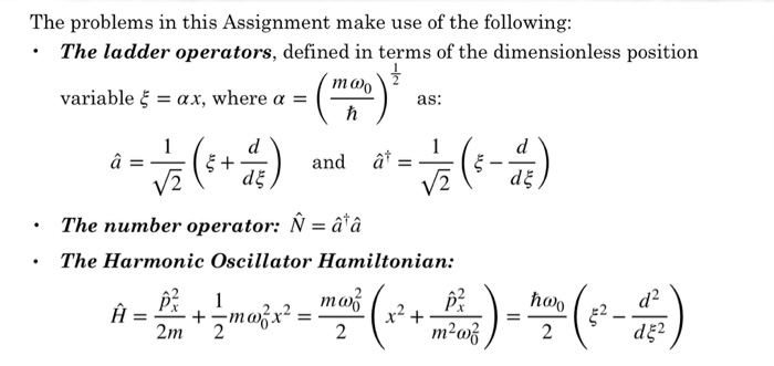 Solved ["," ] 3) Show that the Harmonic Oscillator | Chegg.com