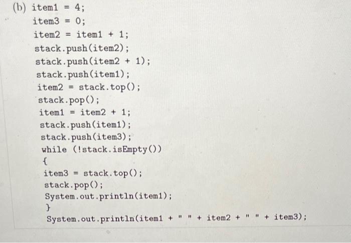 Solved This question concerns the stacks. Show what is | Chegg.com