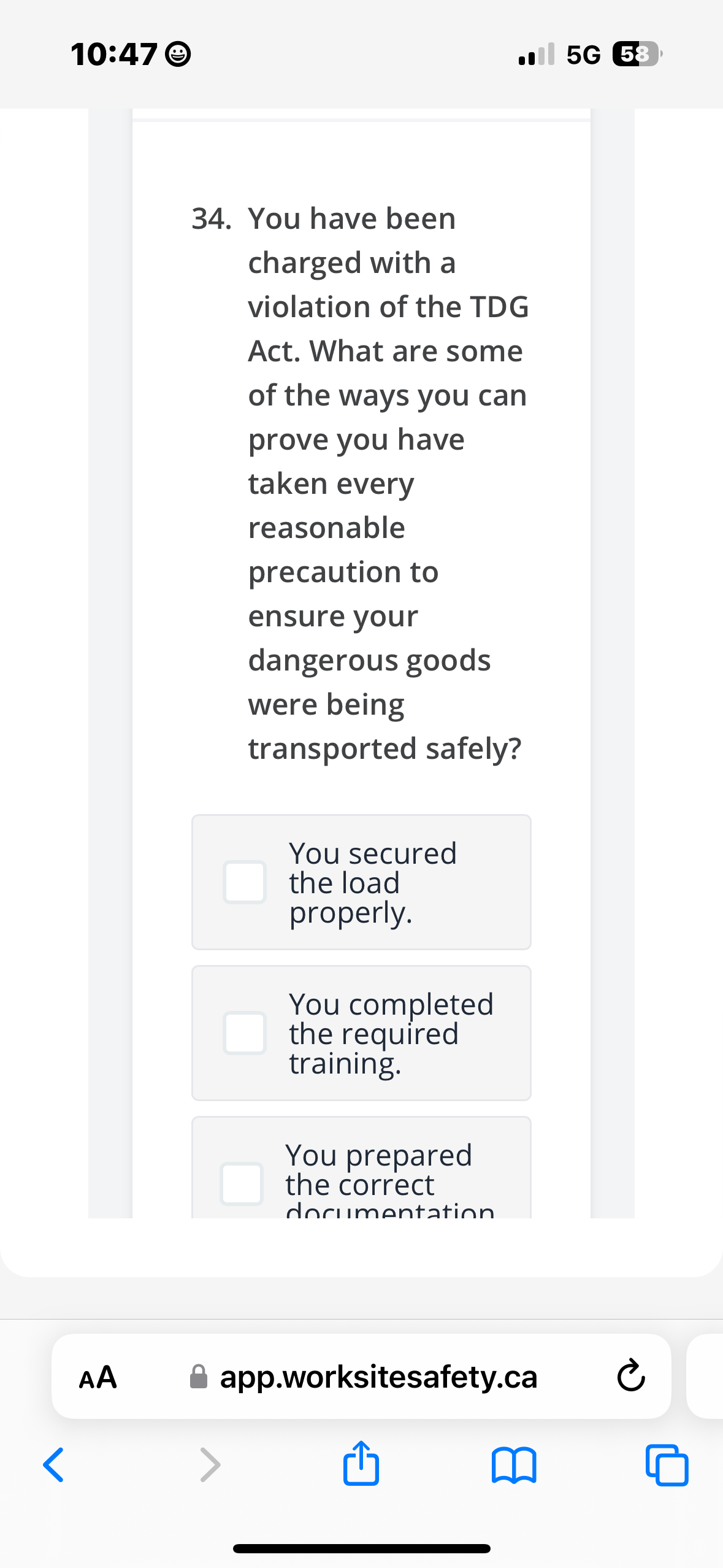 Solved You have beencharged with aviolation of the TDGAct. | Chegg.com