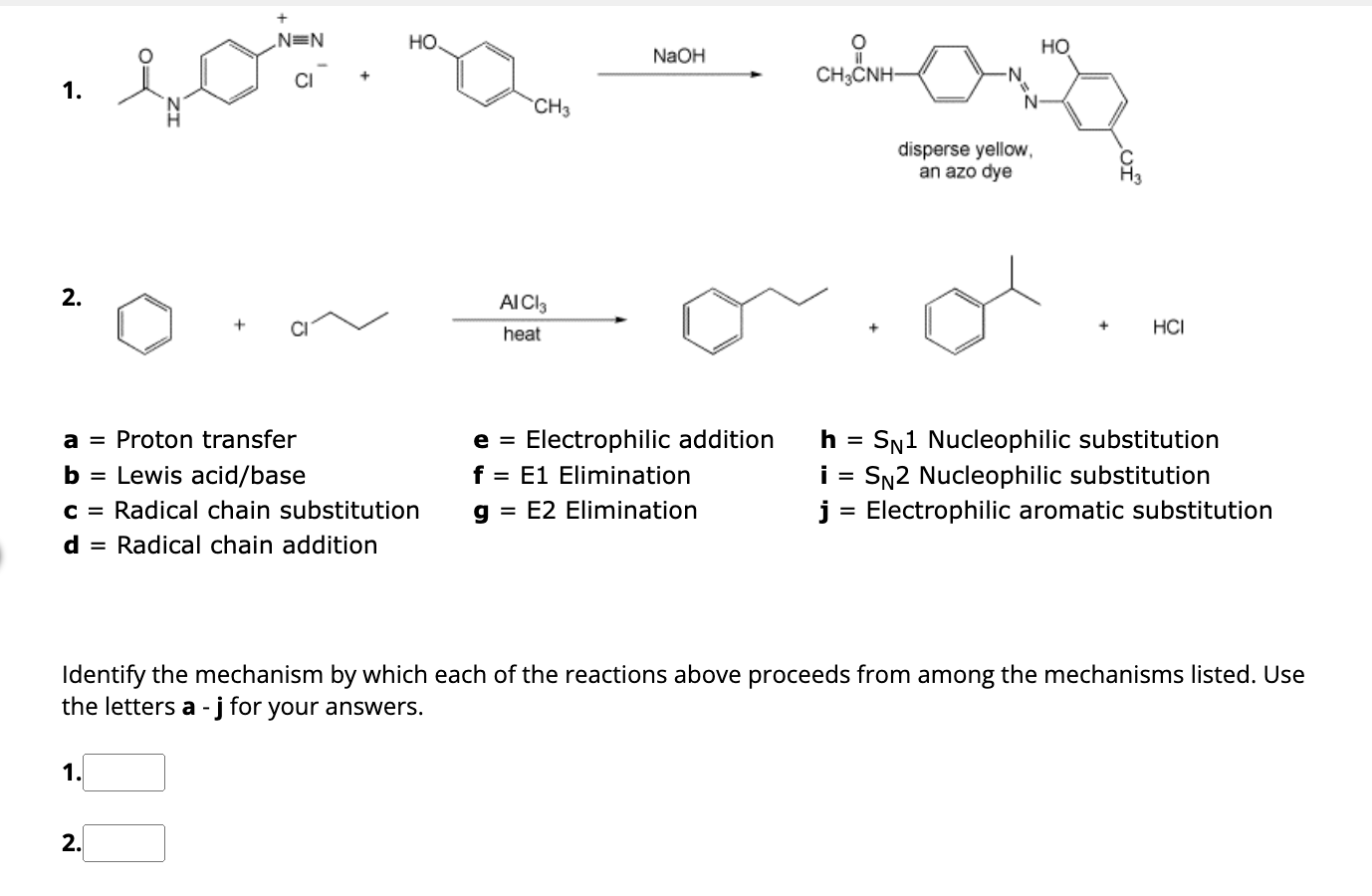 Solved +,HCla= ﻿Proton transfere= ﻿Electrophilic | Chegg.com