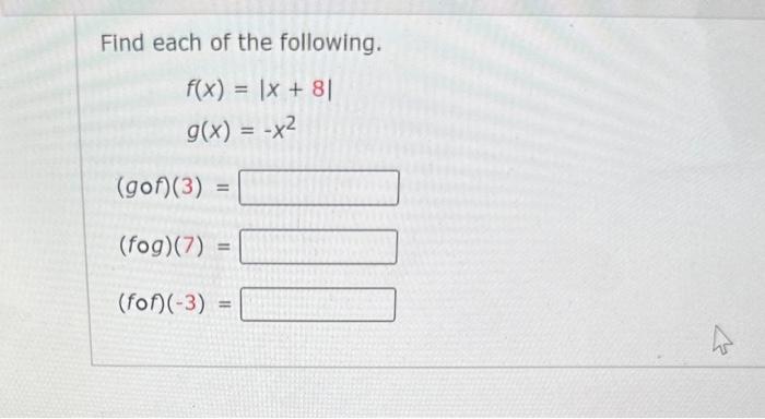 Solved Find each of the following. | Chegg.com