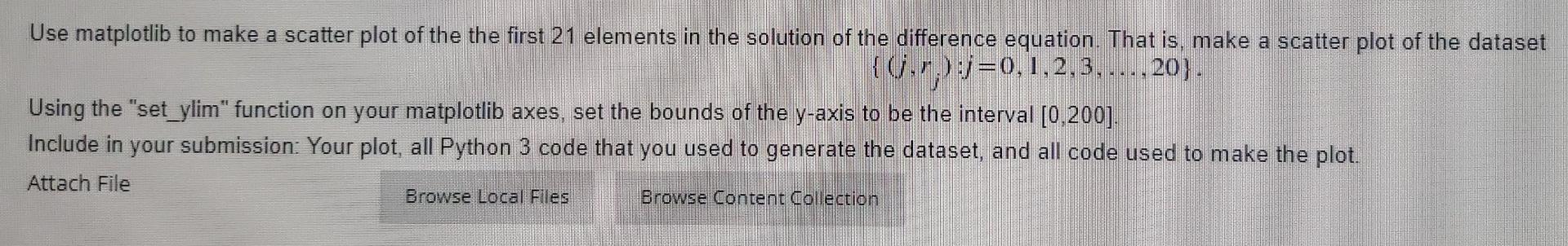 Solved Use matplotlib to make a scatter plot of the the | Chegg.com