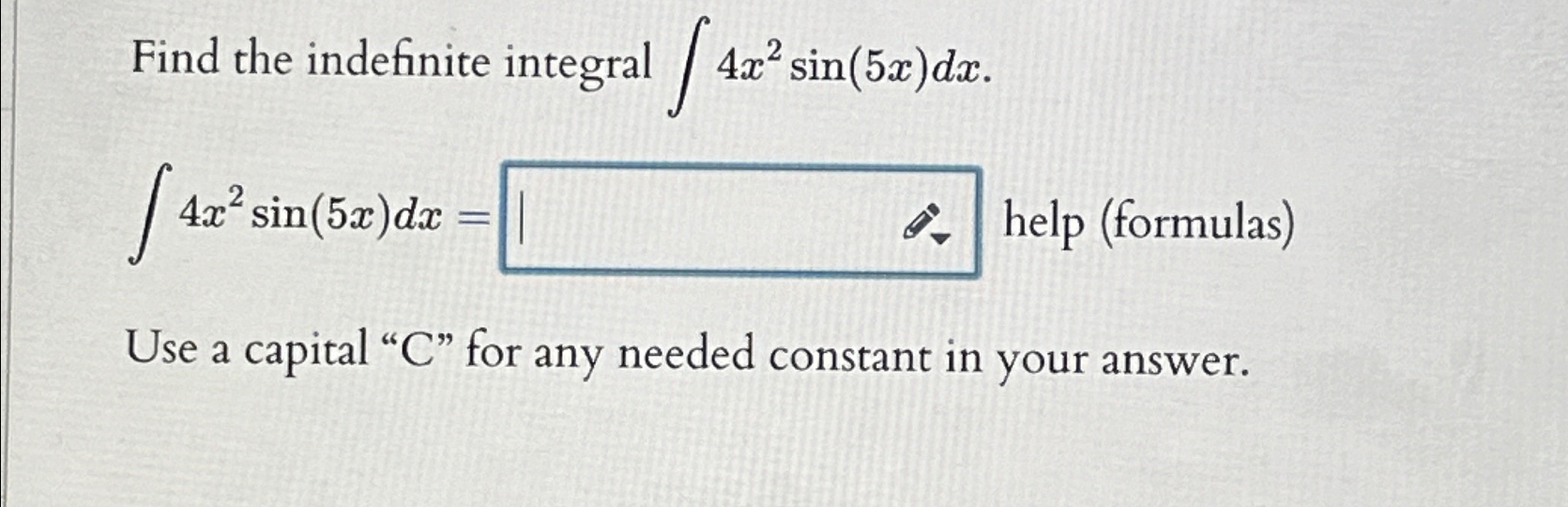 Solved Find the indefinite integral | Chegg.com