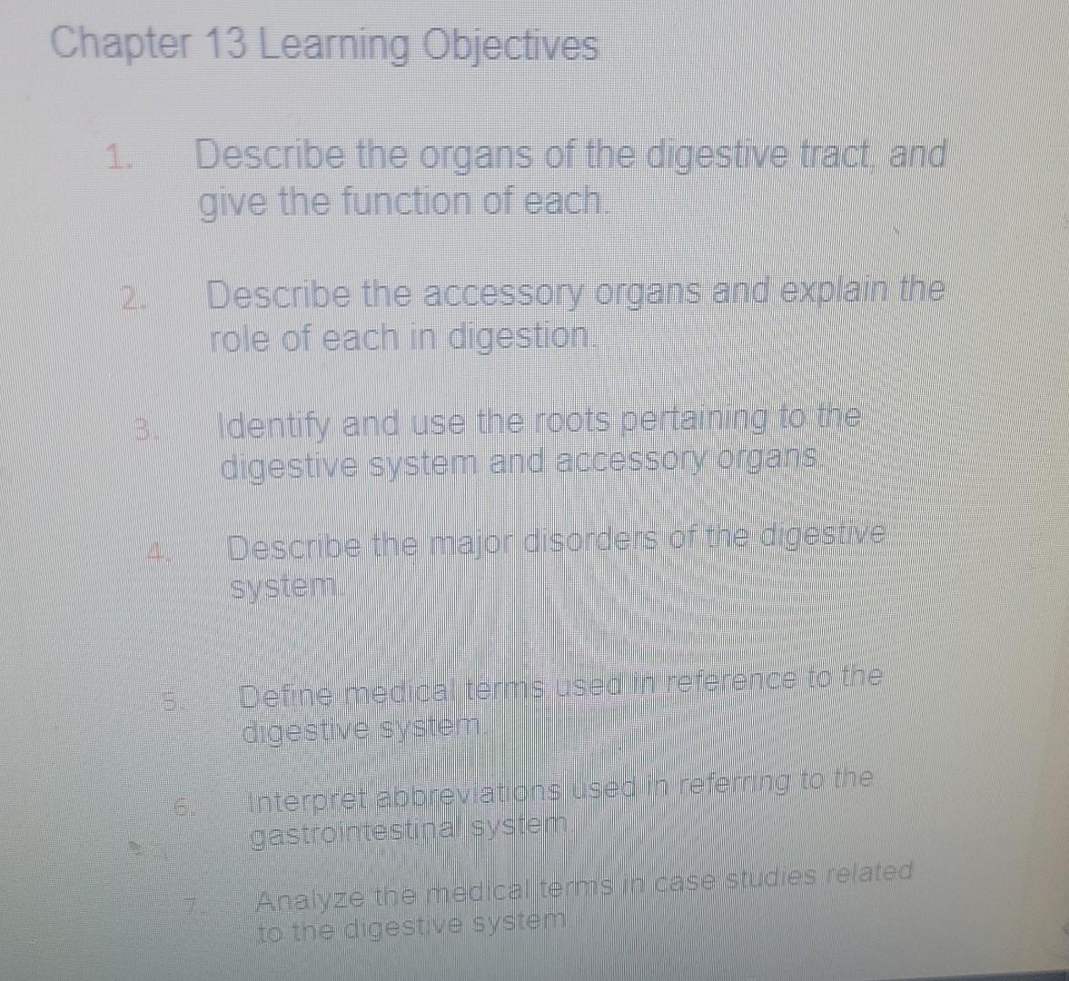 Solved Chapter 13 Learning Objectives Describe the organs of | Chegg.com