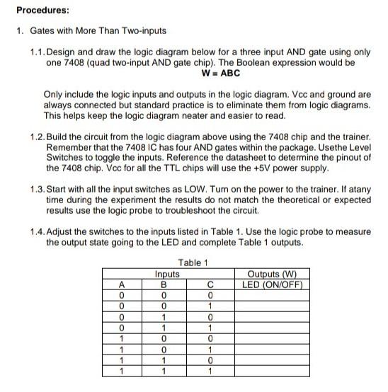 Solved W=ABC Only include the logic inputs and outputs in | Chegg.com