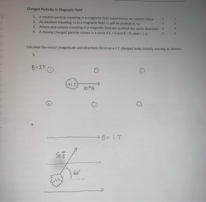 Solved Charged Particles in Magnetic Field 1. A neutral | Chegg.com