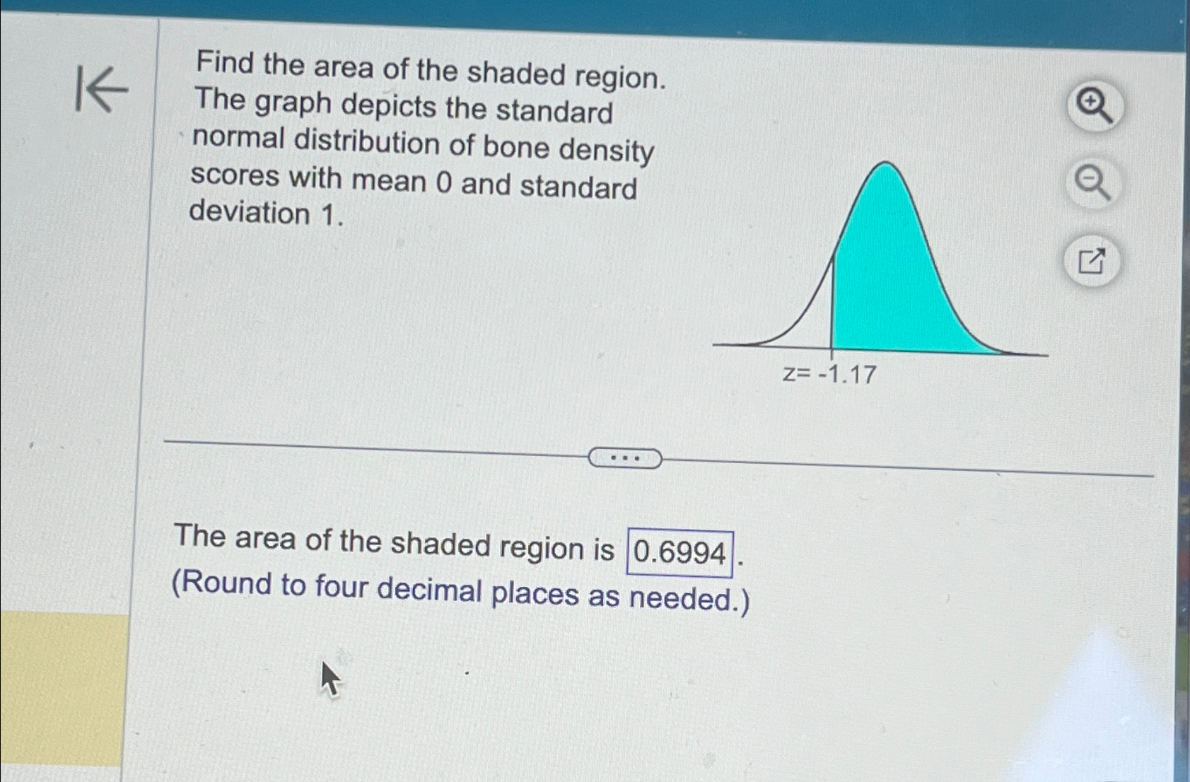 Find the area of the shaded region. The graph depicts | Chegg.com