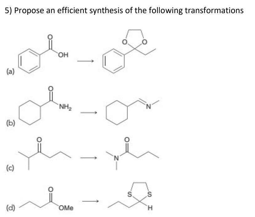 Propose an efficient synthesis of the following | Chegg.com
