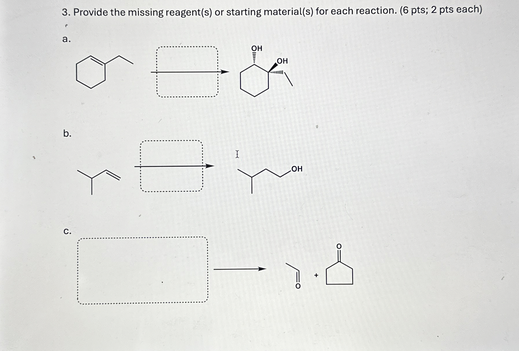 Solved Provide the missing reagent(s) ﻿or starting | Chegg.com