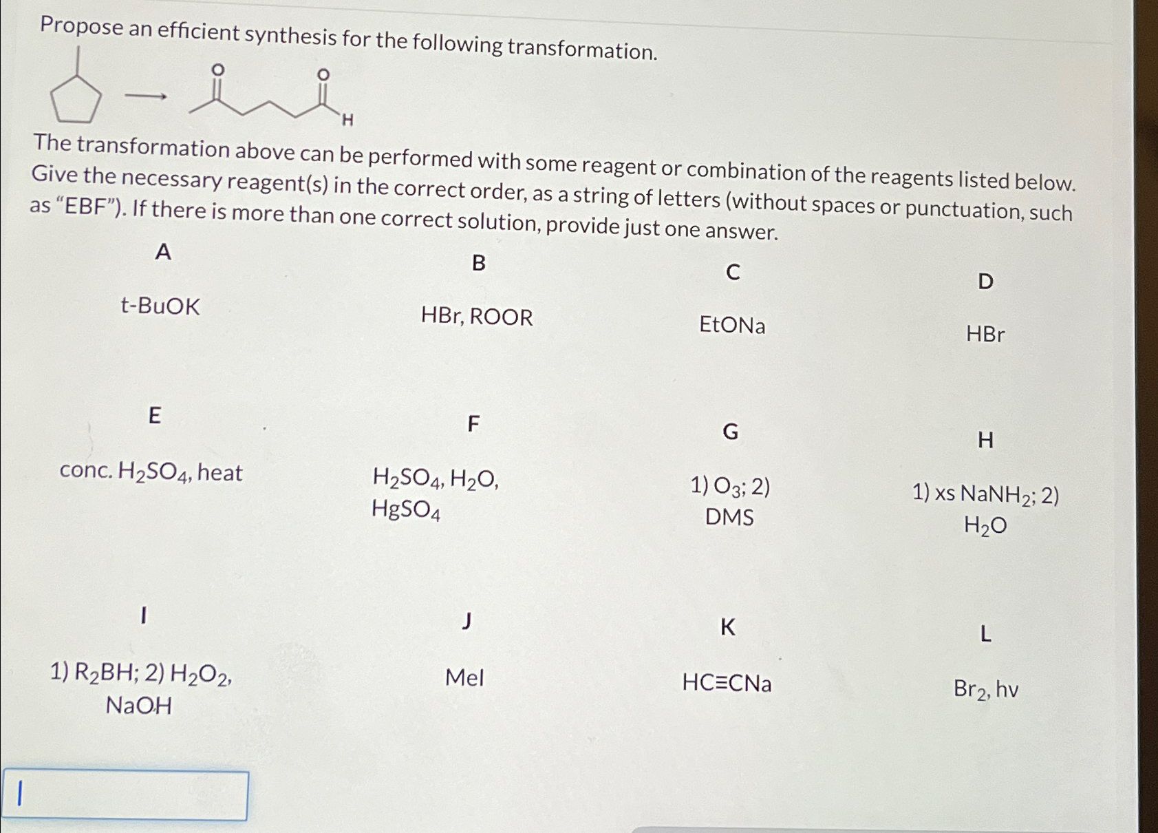 Solved Propose an efficient synthesis for the following | Chegg.com
