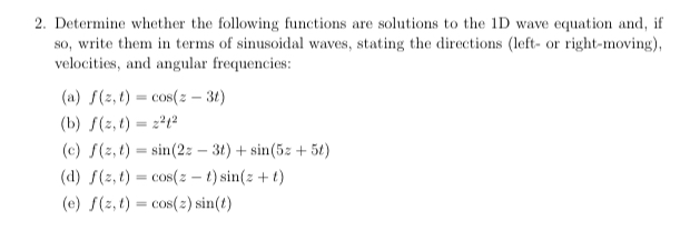 Solved Determine whether the following functions are | Chegg.com