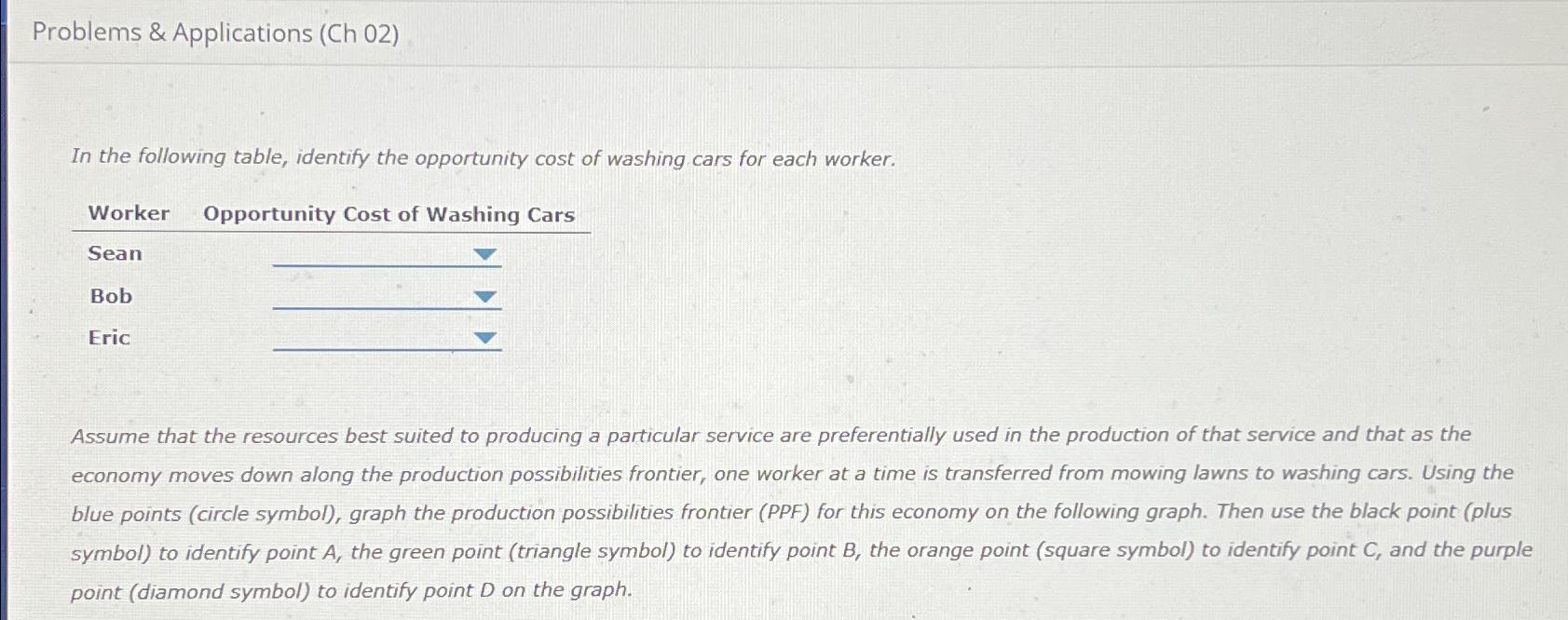 Solved Problems & Applications (Ch 02)In the following | Chegg.com