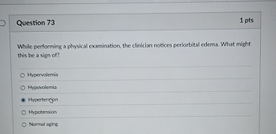 Solved Question 731 ﻿ptsWhile performing a physical | Chegg.com