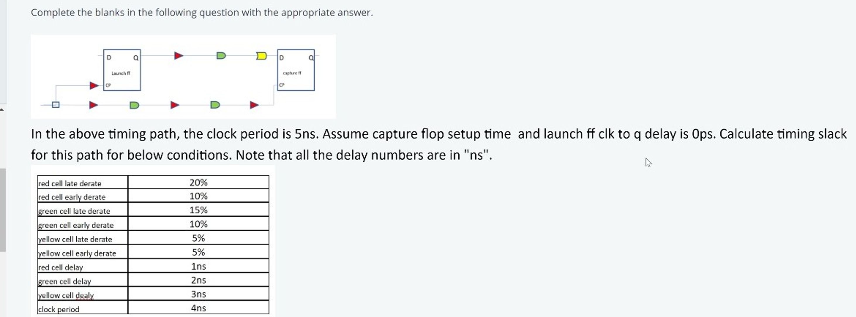 Solved In the above timing path, the clock period is 5ns. | Chegg.com