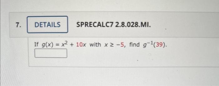 Solved SPRECALC7 2.8.004. A graph of a function f is given. | Chegg.com