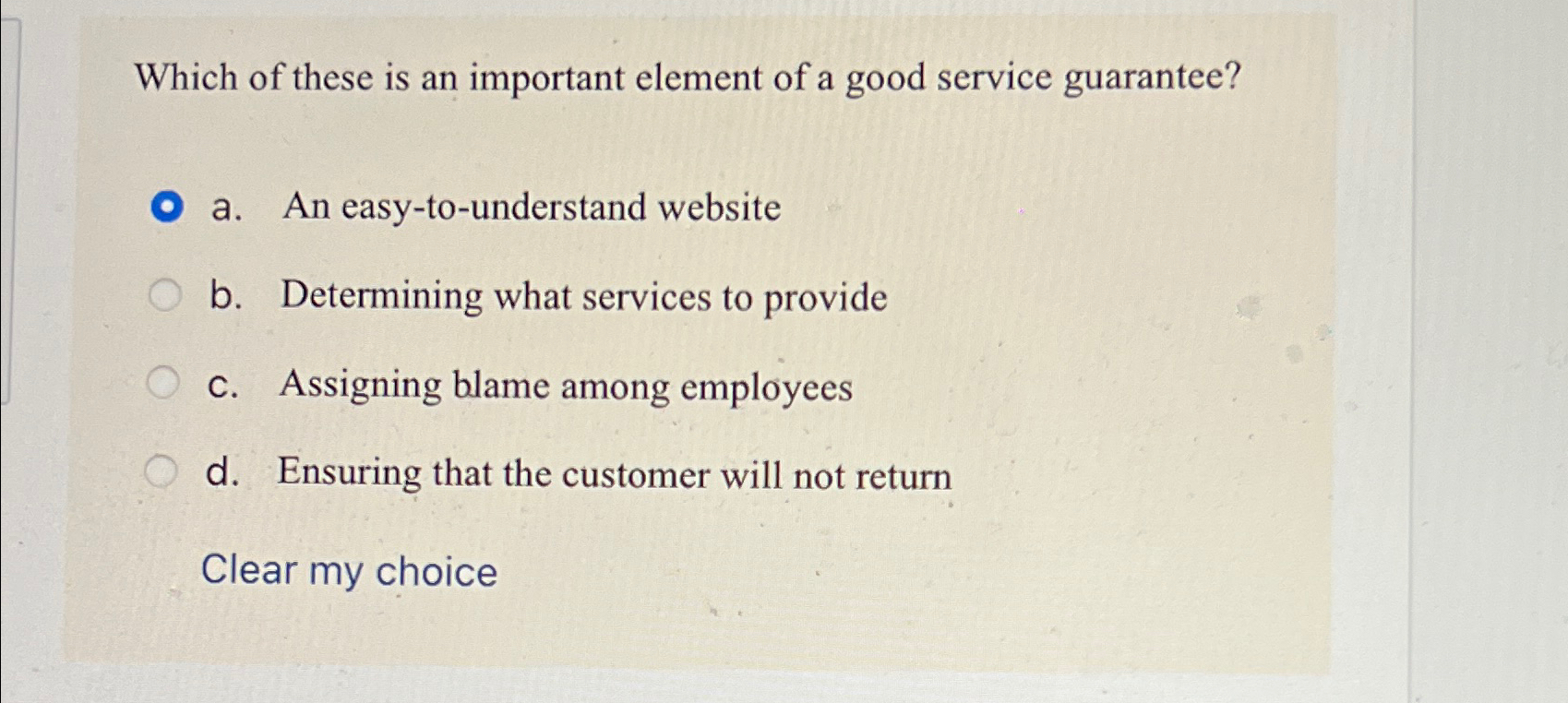 Solved Which of these is an important element of a good | Chegg.com