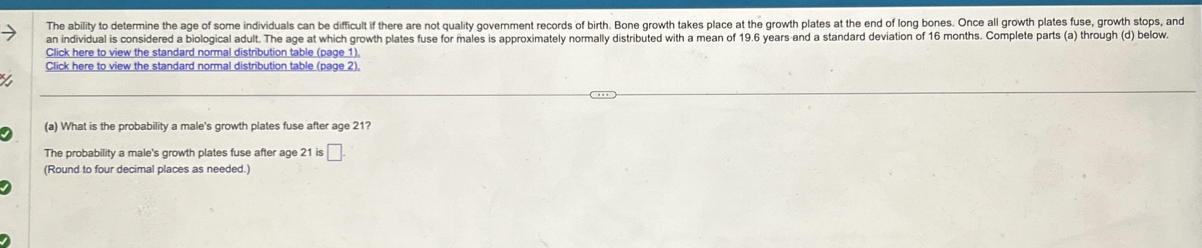 Solved Click here to view the standard normal distribution | Chegg.com