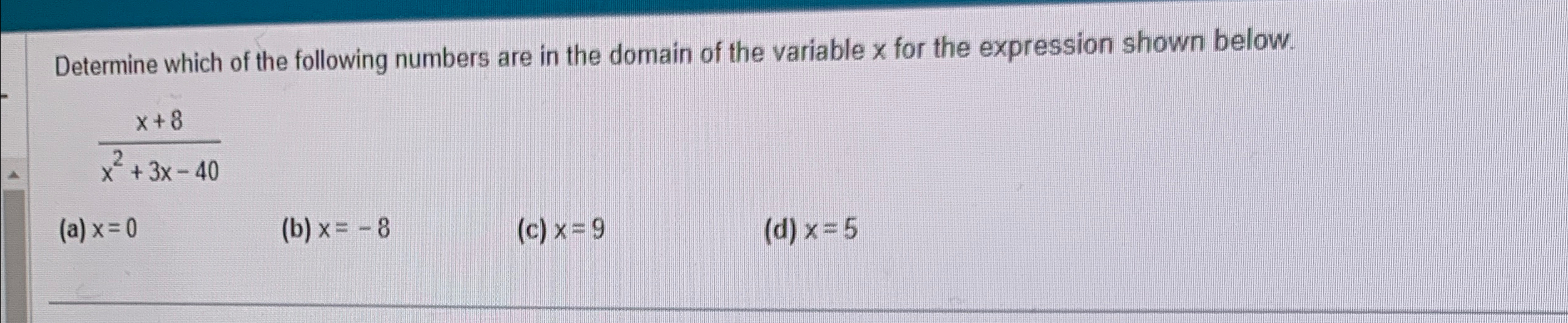 Solved Determine which of the following numbers are in the | Chegg.com