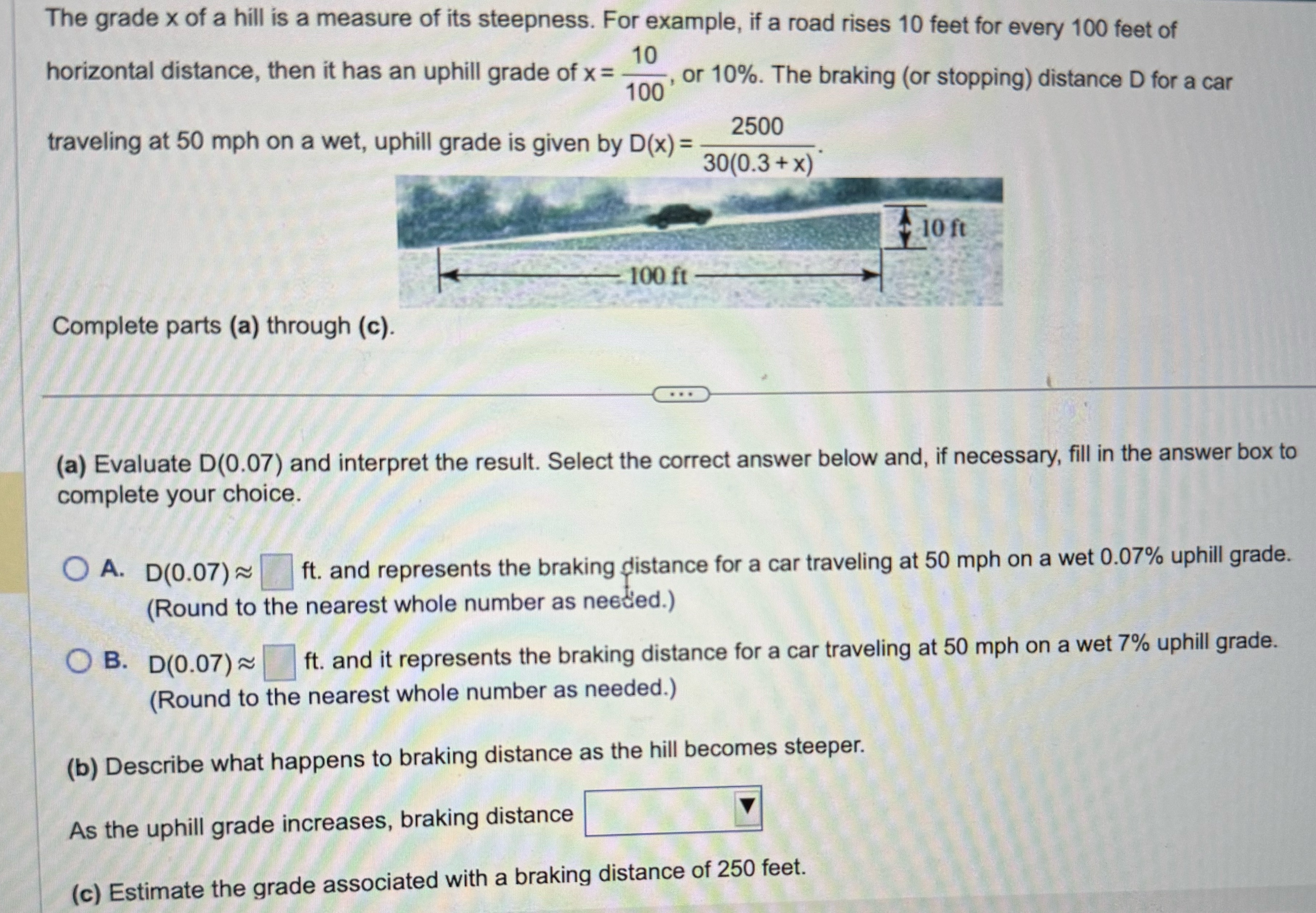 Solved The grade x ﻿of a hill is a measure of its steepness. | Chegg.com
