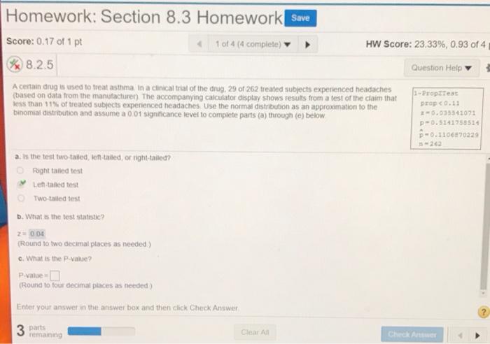 Solved Homework Section 8 3 Homework Save Score 0 17 Of 1