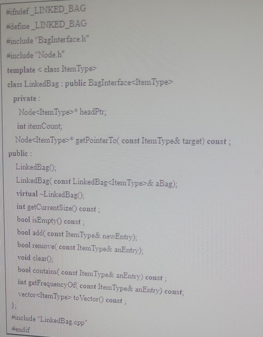 Solved Suppose that the ADT bag had an operation that | Chegg.com