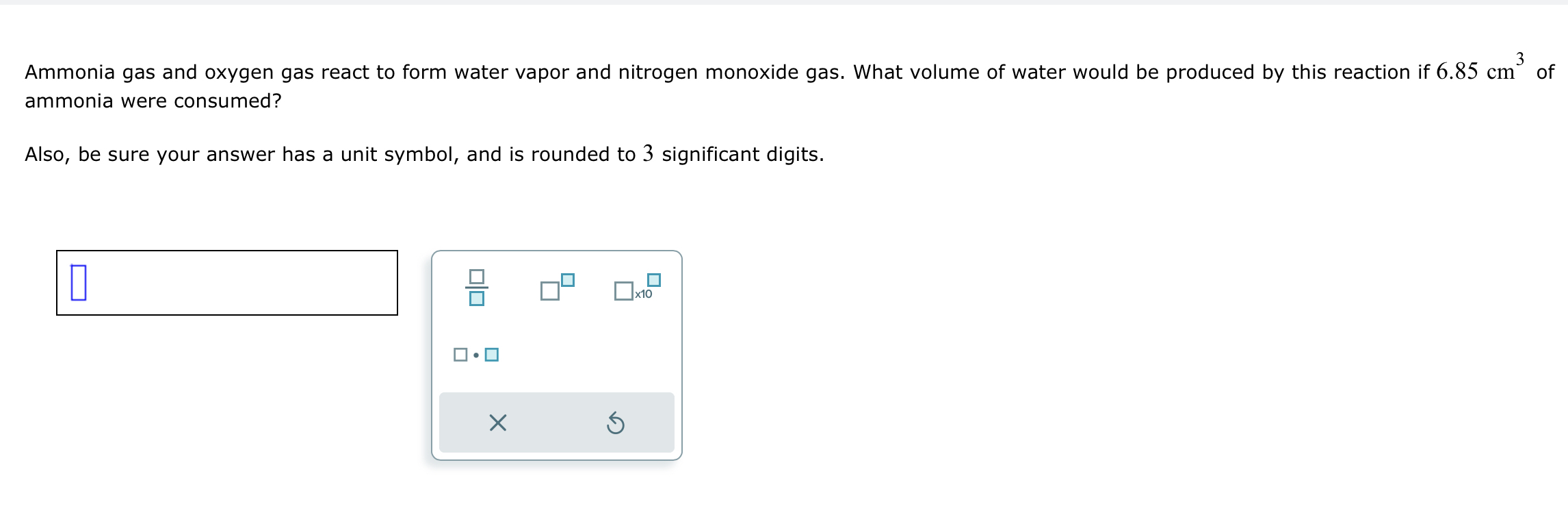Solved Ammonia gas and oxygen gas react to form water vapor | Chegg.com