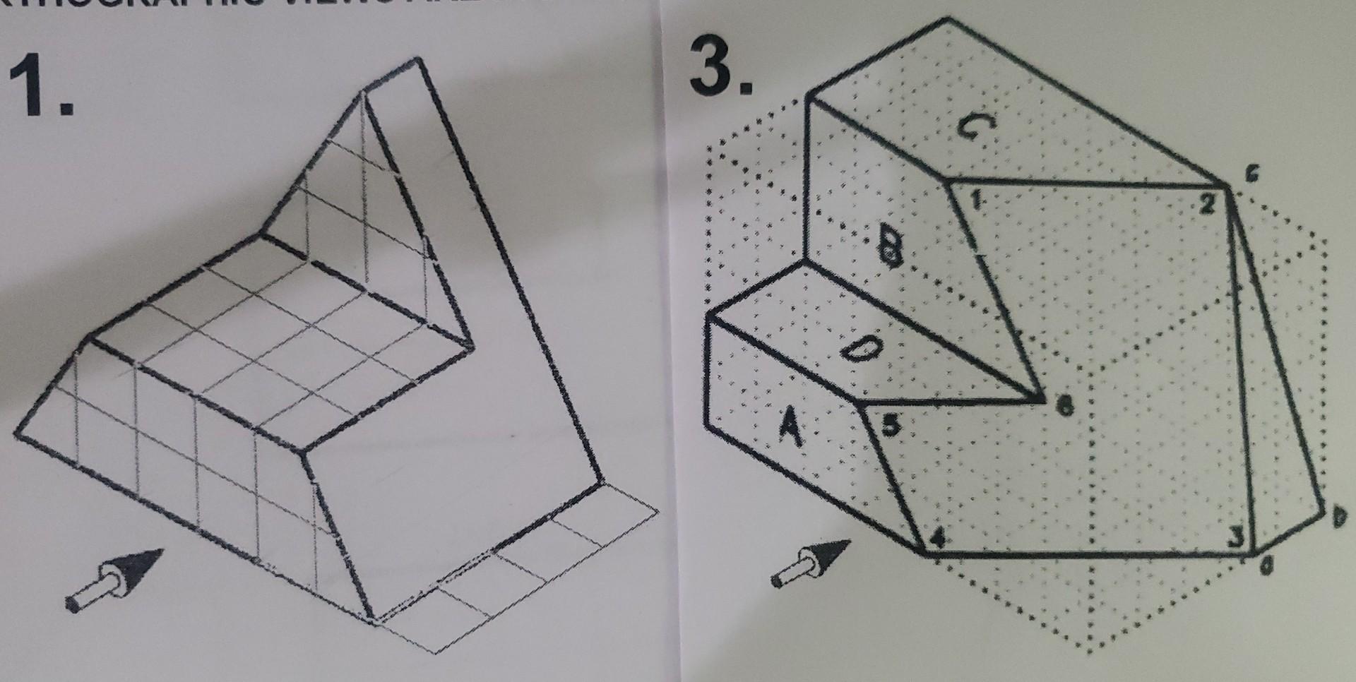 Solved SKETCH TOP, FRONT AND RIGHT SIDE ORTHOGRAPHIC VIEWS | Chegg.com