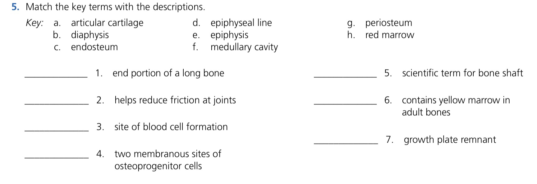 Solved Match the key terms with the descriptions.Key: a. | Chegg.com