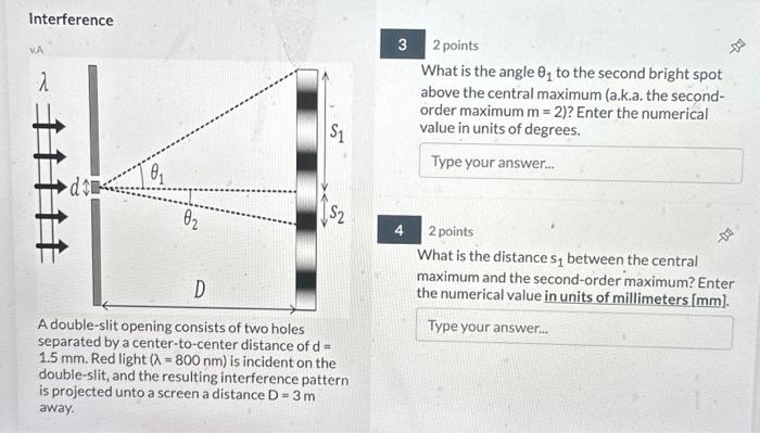 Solved Interference 32 points What is the angle θ1 to the | Chegg.com