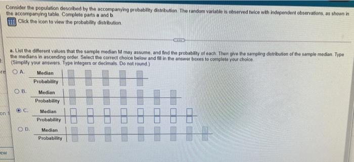 Solved Consider the population described by the accompanying | Chegg.com