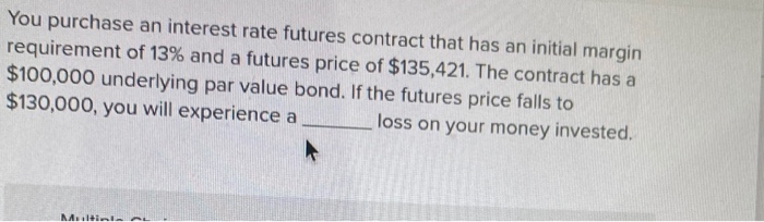Solved You purchase an interest rate futures contract that | Chegg.com