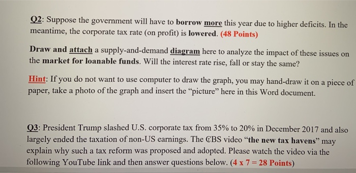 Solved Q2 Suppose The Government Will Have To Borrow More