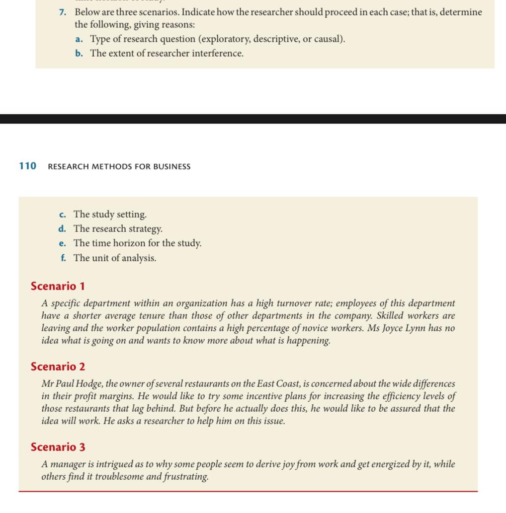 Solved Below are three scenarios. Indicate how the | Chegg.com
