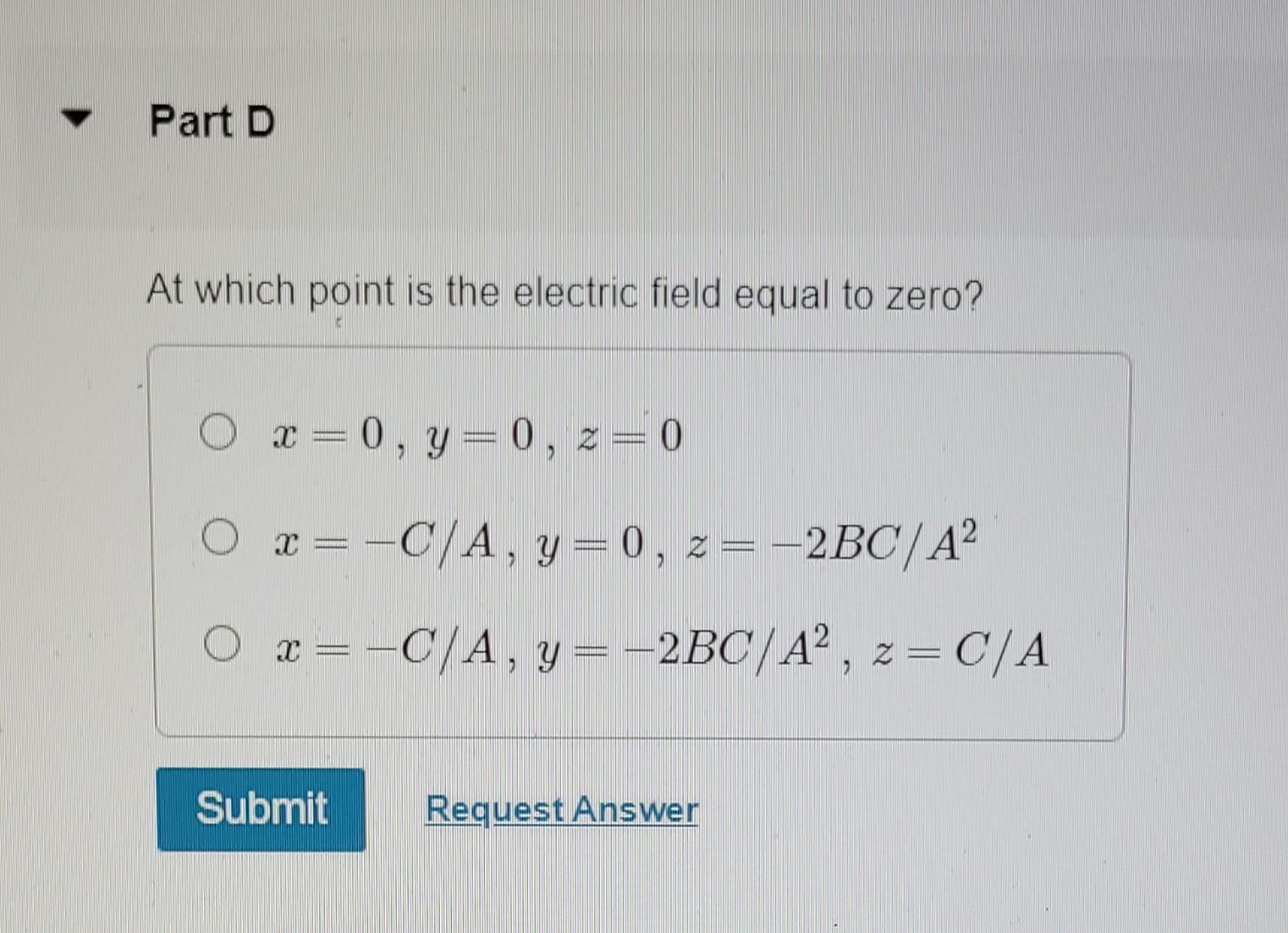 Solved In a certain region of space, the electric potential | Chegg.com