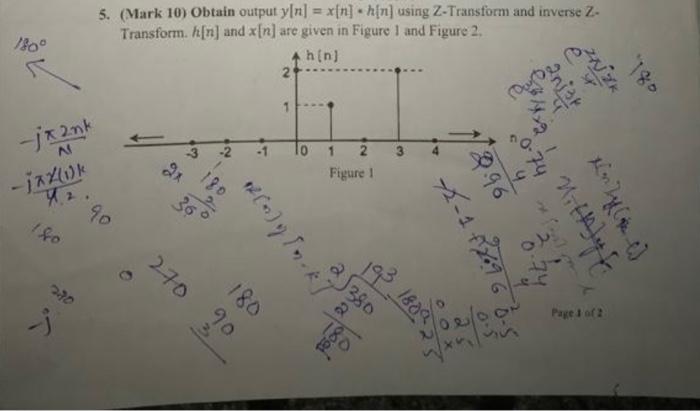 Solved 5. (Mark 10) Obtain output y[n]=x[n]⋅h[n] using | Chegg.com