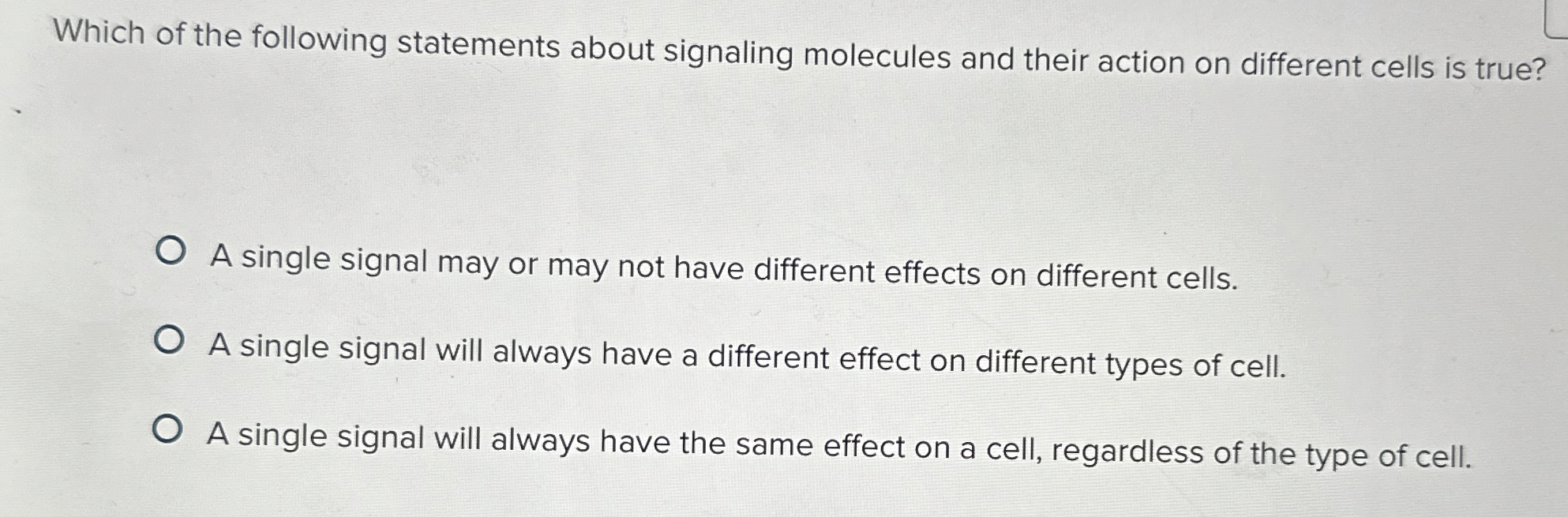 Solved Which of the following statements about signaling | Chegg.com