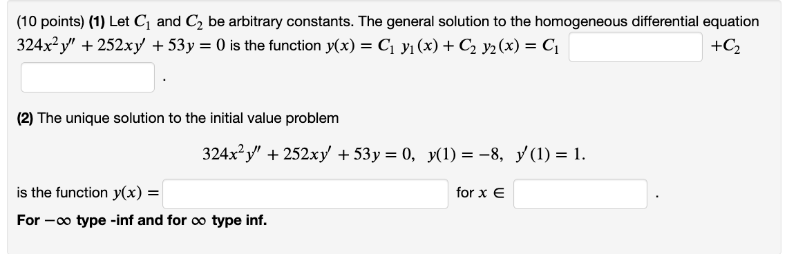 Solved (10 ﻿points) (1) ﻿Let C1 ﻿and C2 ﻿be arbitrary | Chegg.com