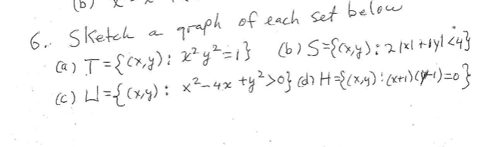 Solved Sketch a qraph of each set | Chegg.com