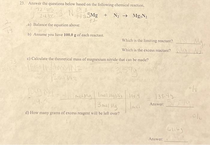 Solved Answer the questions below based on the following | Chegg.com
