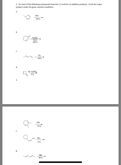 Solved 2. For each of the following compounds draw the 1,2 | Chegg.com