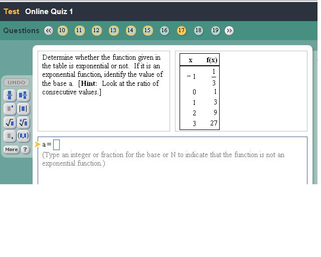 Solved Determine whether the function given in the table is | Chegg.com