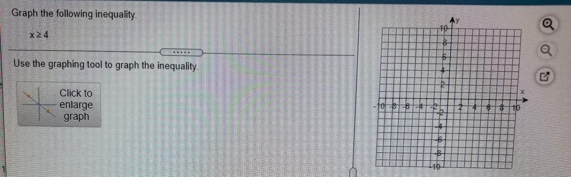 Solved Graph the following inequality. Use the graphing tool | Chegg.com