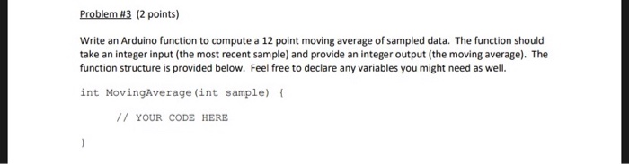 Solved Problem 3 2 Points Write An Arduino Function To 3108