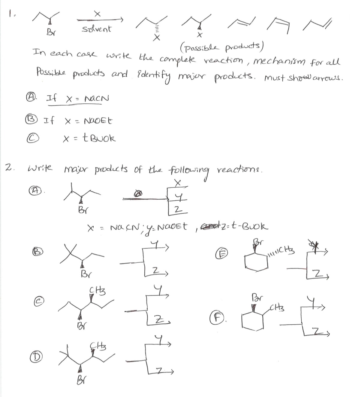 Solved How to solve (passible products)In each case write | Chegg.com