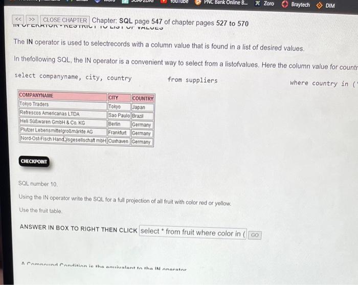 Solved Chapter: SQL page 547 of chapter pages 527 to 570 iv | Chegg.com