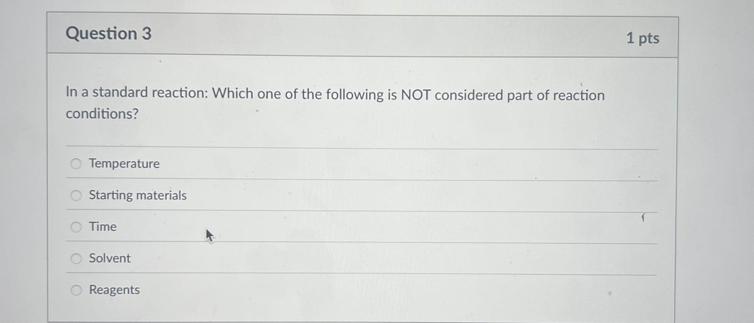 Solved Question 31 ﻿ptsIn a standard reaction: Which one of | Chegg.com