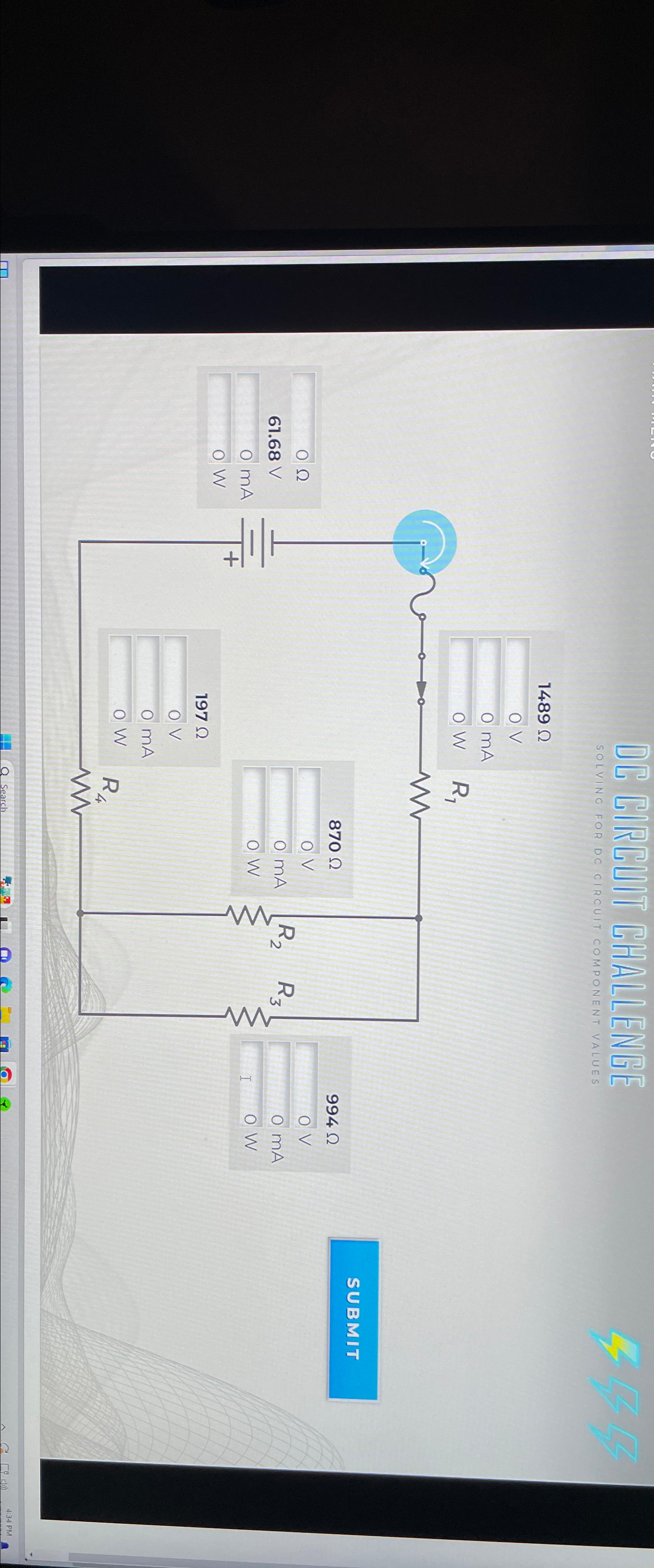 Solved Solve this series/parallel combination circuit with | Chegg.com