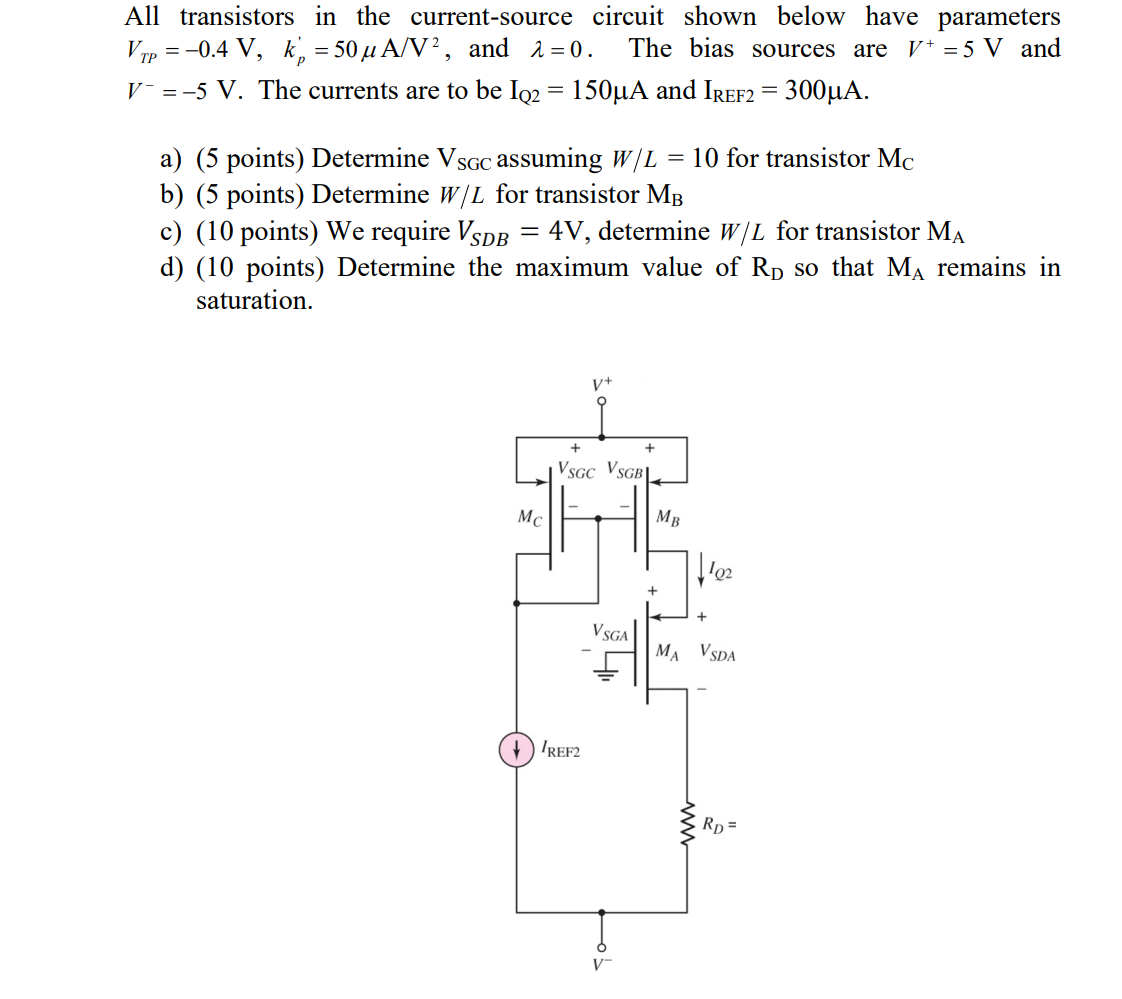 All transistors in ﻿the current-source circuit shown | Chegg.com