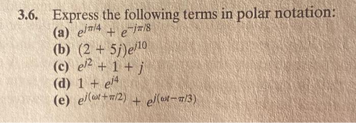 Solved 3.2. Using complex notation, combine the expressions | Chegg.com